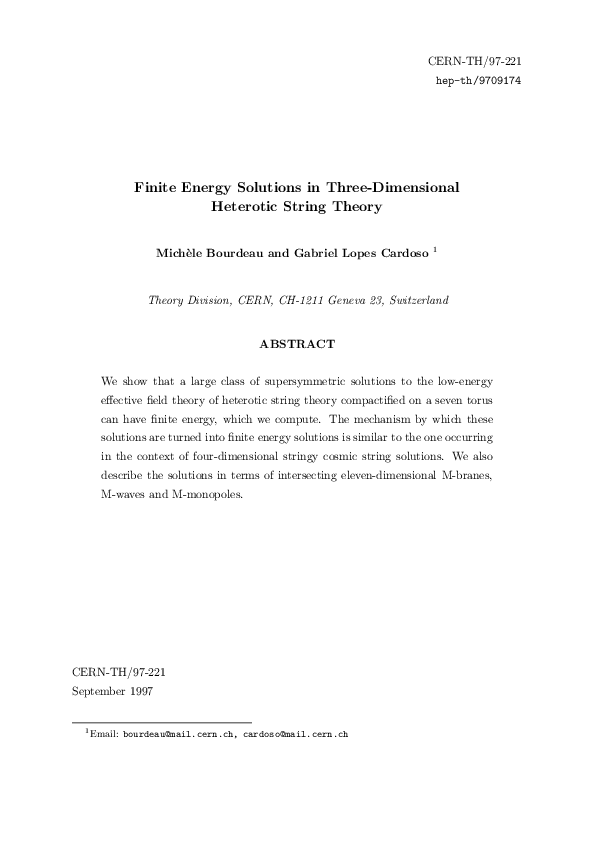 (PDF) Finite energy solutions in three-dimensional heterotic string theory