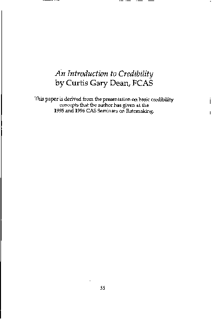 (PDF) An Introduction to Credibility