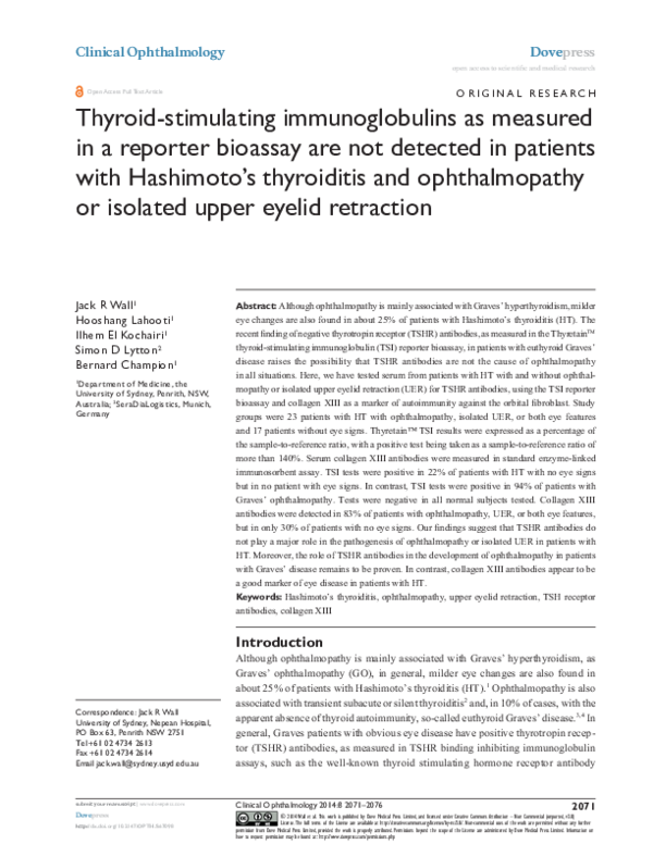 (PDF) Thyroid-stimulating immunoglobulins as measured in a reporter ...