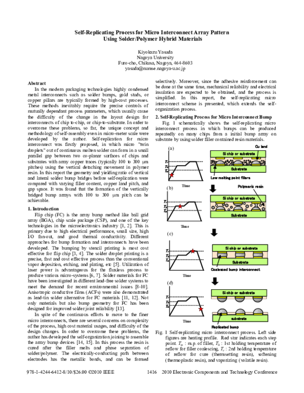 (PDF) Self-replicating process for micro interconnect array pattern ...