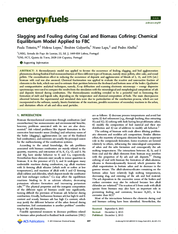 (PDF) Slagging and Fouling during Coal and Biomass Cofiring: Chemical ...