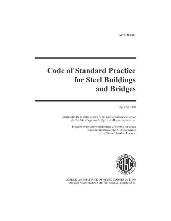(PDF) Code of Standard Practice for Steel Buildings and Bridges