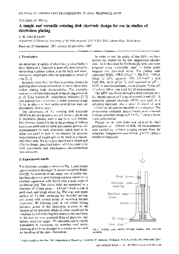 (PDF) A simple and versatile rotating disk electrode design for use in ...