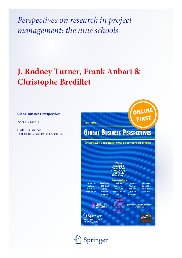 (PDF) The Nine Schools of Project Management