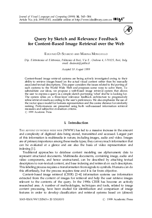 (PDF) Query by Sketch and Relevance Feedback for Content-Based Image Retrieval over the Web