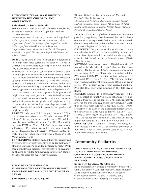 (PDF) THE AMERICAN ACADEMY OF PEDIATRICS I-CATCH PROGRAM: IMPROVING ...