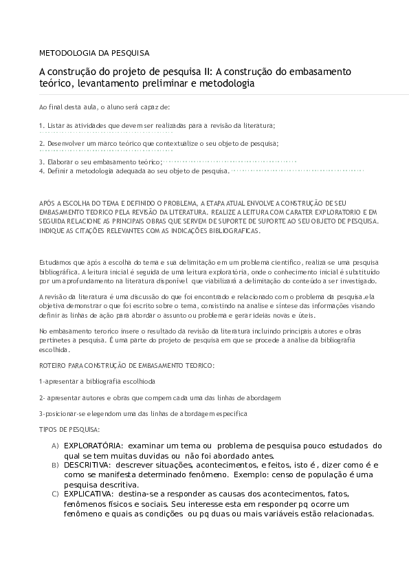 (DOC) METODOLOGIA DA PESQUISA