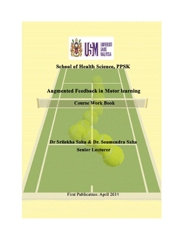 (PDF) Augmented Feedback in Motor learning