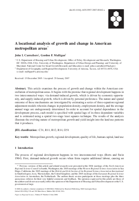 (PDF) A locational analysis of growth and change in American ...
