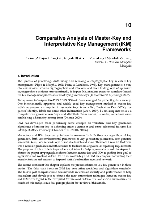 (PDF) Comparative Analysis of Master-Key and Interpretative Key ...
