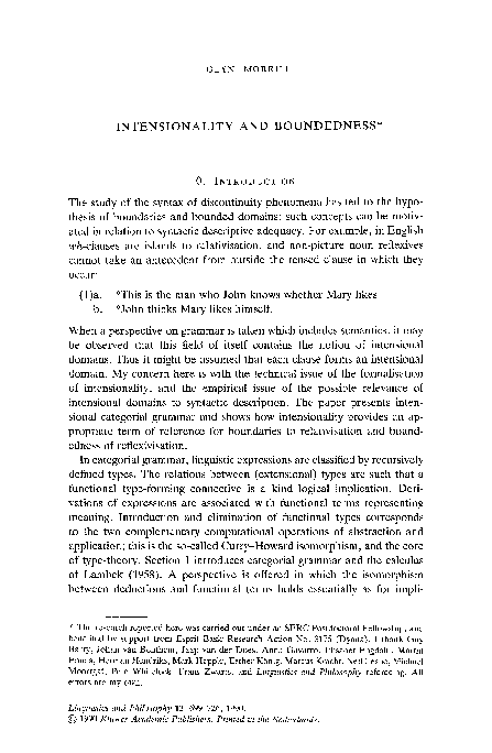 (PDF) Intensionality and boundedness