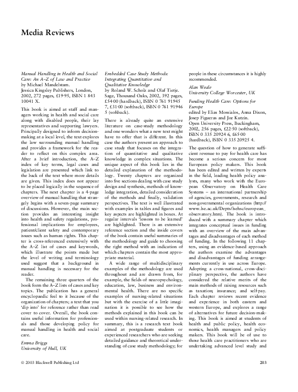 (PDF) Embedded Case Study Methods: Integrating Quantitative and Qualitative Knowledge