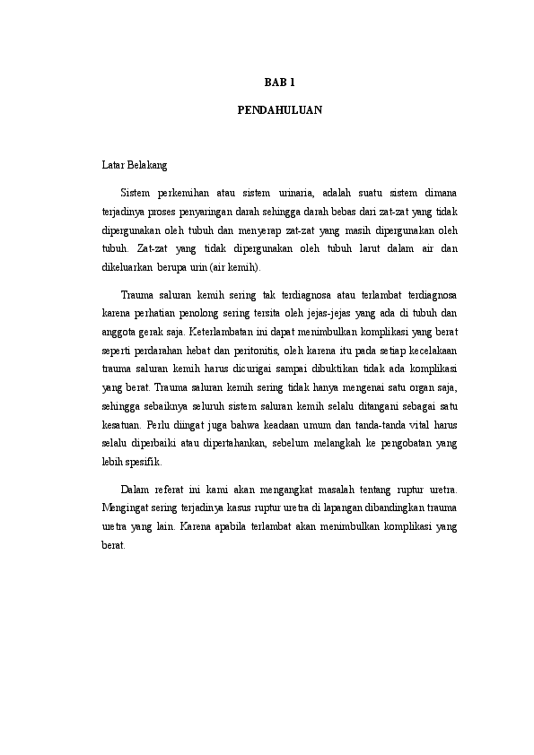 (DOC) Referat Ruptur Uretra