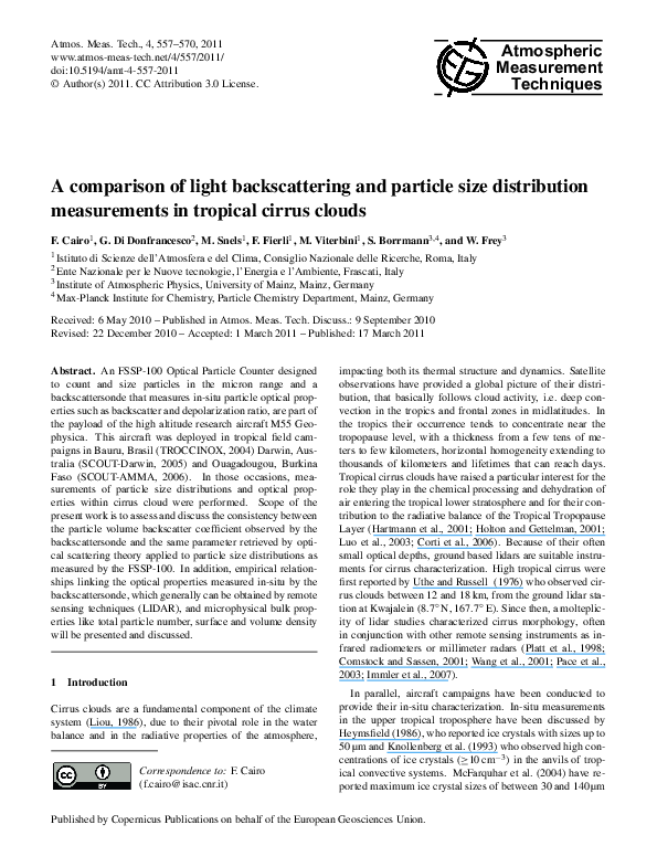 (PDF) A comparison of light backscattering and particle size distribution measurements in ...