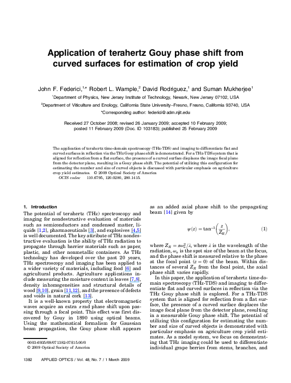 (PDF) Application of terahertz Gouy phase shift from curved surfaces ...