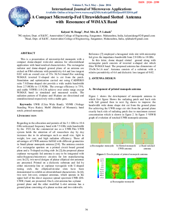 (PDF) A Compact Microstrip-Fed Ultrawideband Slotted Antenna with ...