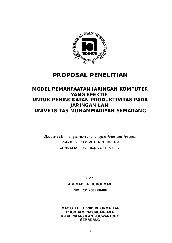 (DOC) PROPOSAL PENELITIAN MAGISTER TEKNIK INFORMATIKA PROGRAM ...