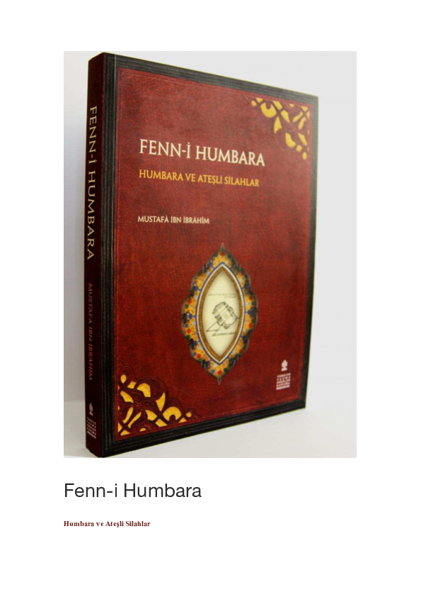 (PDF) Fenn-i Humbara, Humbara ve Ateşli Silahlar