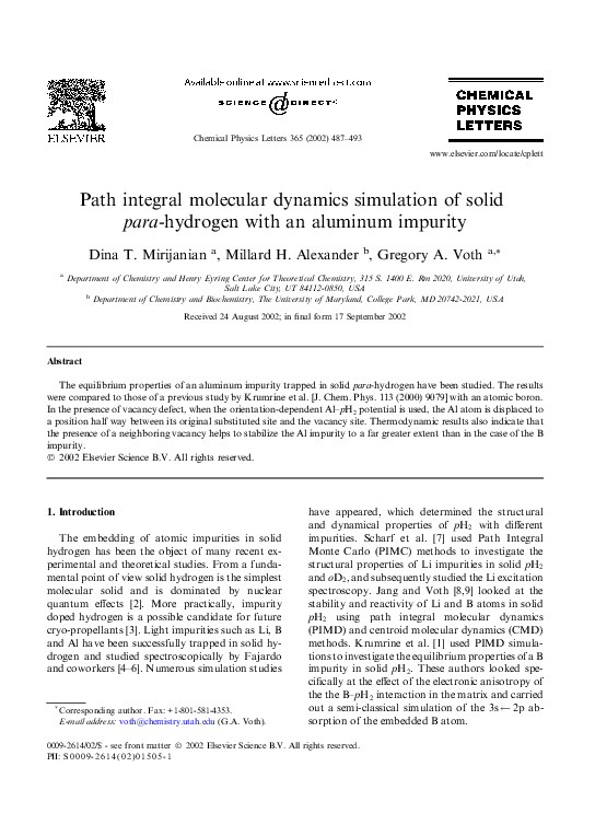 (PDF) Path-integral molecular dynamics simulation of diamond