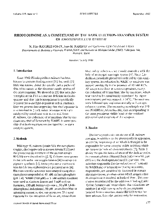 (PDF) Rhodoquinone as a constituent of the dark electron-transfer ...