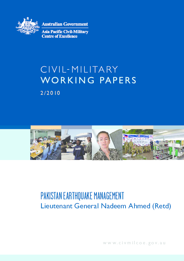 (PDF) Pakistan Earthquake Management