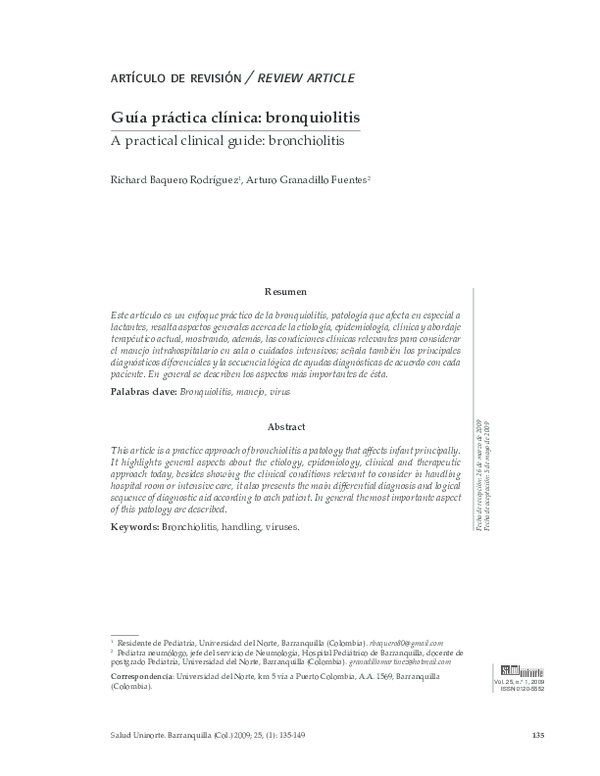 (PDF) Guía práctica clínica: bronquiolitis A practical clinical guide ...