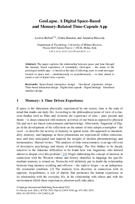 (PDF) GeoLapse. A Digital Space-Based and Memory-Related Time-Capsule App