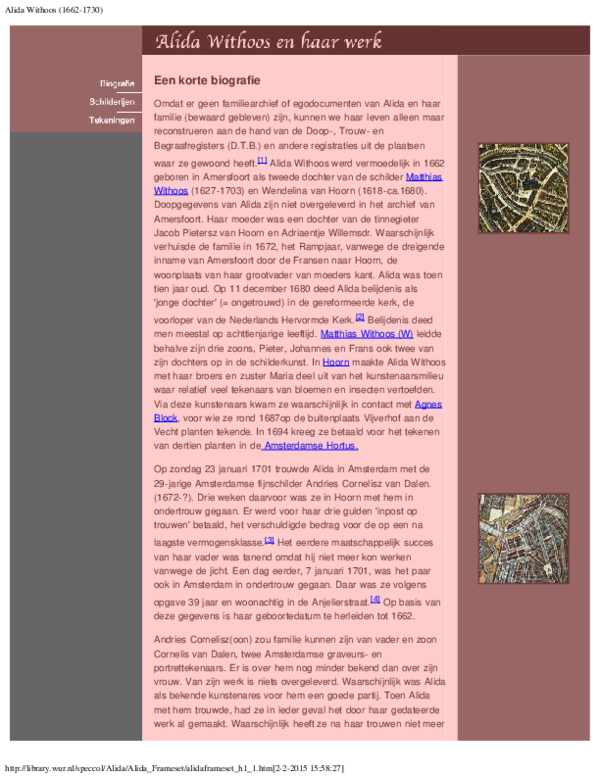(PDF) De wereld van Alida Withoos, botanisch tekenares in de Gouden Eeuw