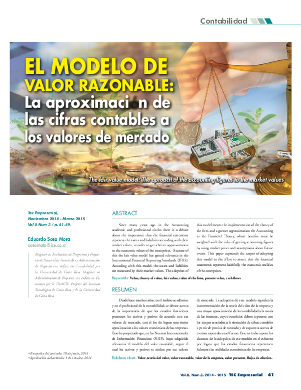 (PDF) El Modelo De Valor Razonable