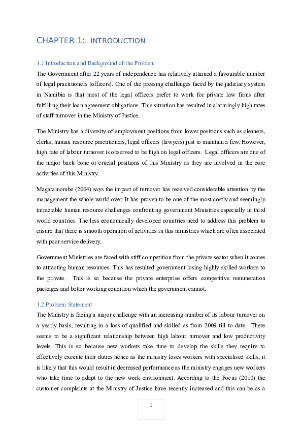 (DOC) CAUSES OF LABOUR TURNOVER - draft