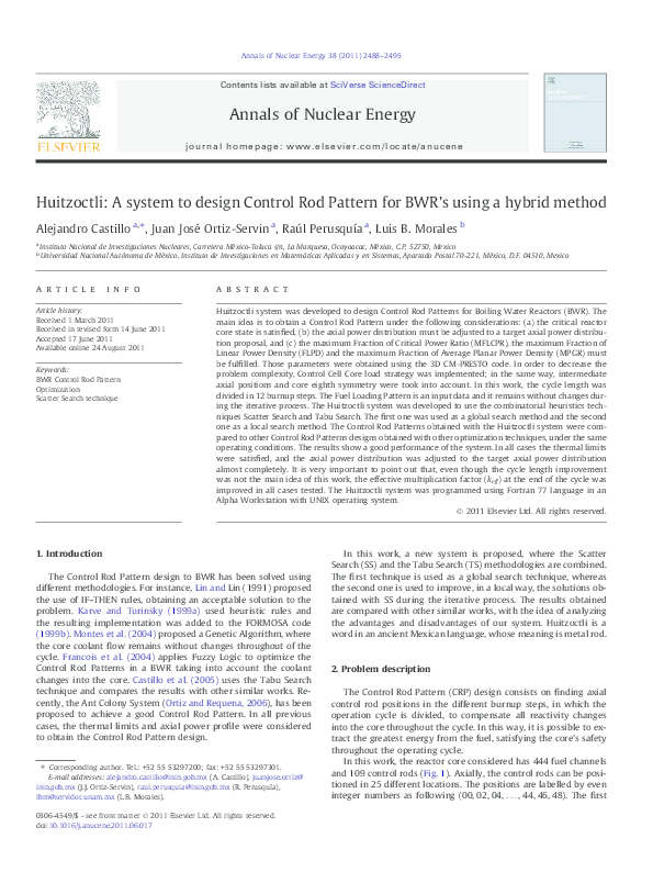 (PDF) Huitzoctli: A system to design Control Rod Pattern for BWR’s ...