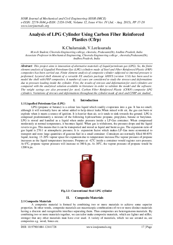 (PDF) Analysis of LPG Cylinder Using Carbon Fiber Reinforced Plastics (Cfrp