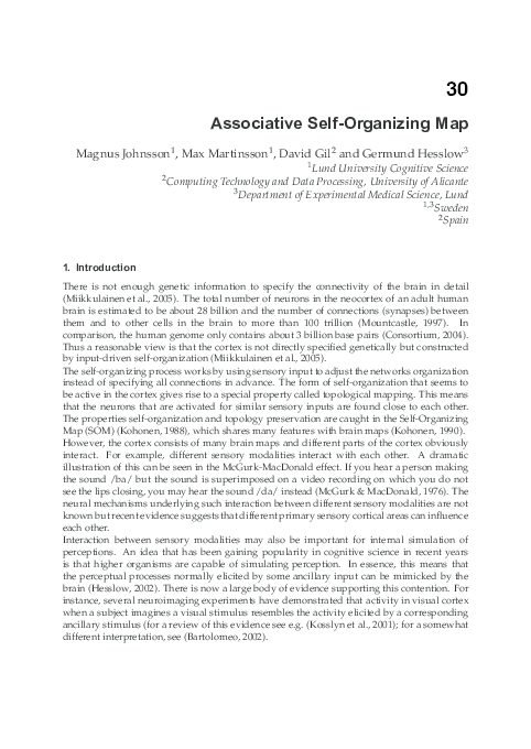 (PDF) Associative Self-organizing Map