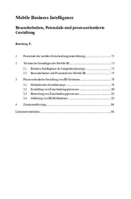 (PDF) Mobile Business Intelligence