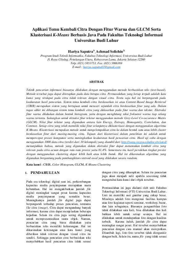 (DOC) Aplikasi Temu Kembali Citra Dengan Fitur Warna dan GLCM Serta ...