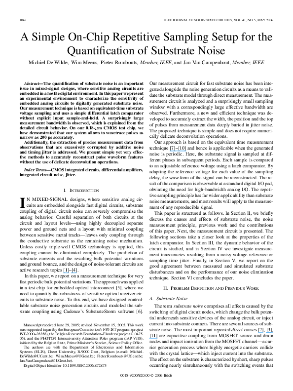 (PDF) A Simple On-Chip Repetitive Sampling Setup for the Quantification ...