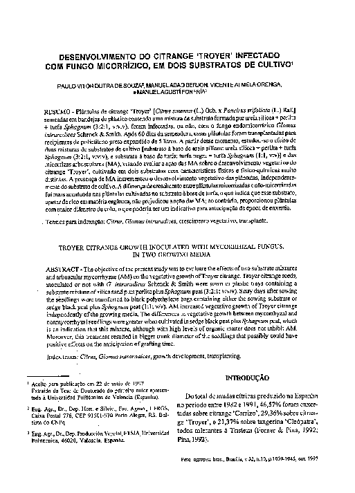 (PDF) Desenvolvimento do citrange 'Troyer' infectado com fungo ...