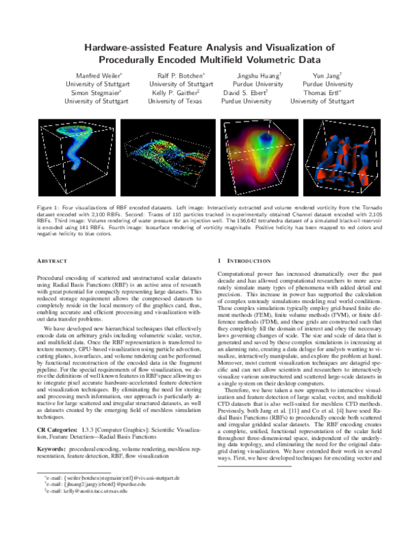 (PDF) Hardware-Assisted Feature Analysis and Visualization of Procedurally Encoded Multifield ...