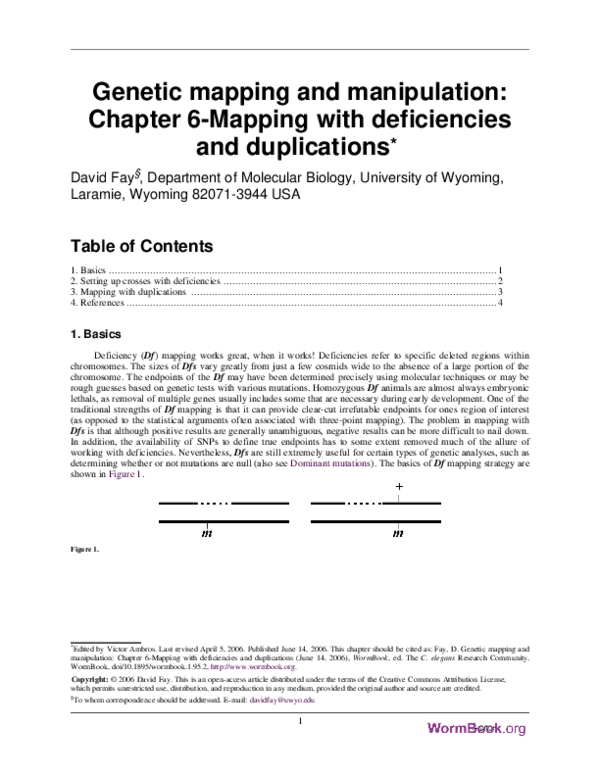 (PDF) Genetic mapping and manipulation: Chapter 6-Mapping with ...
