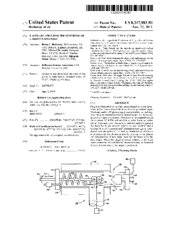 (PDF) Laser ablation for the synthesis of carbon nanotubes