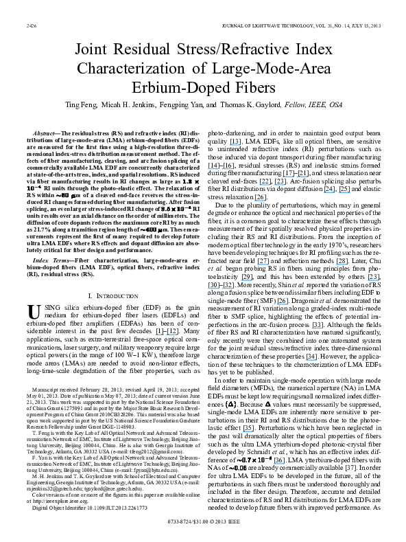 (PDF) Joint Residual Stress/Refractive Index Characterization of Large ...