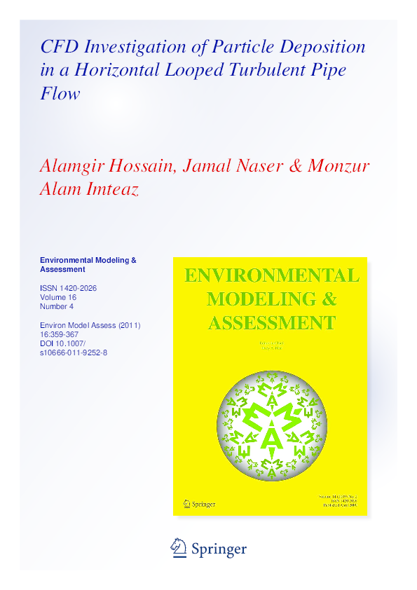 (PDF) CFD Investigation of Particle Deposition in a Horizontal Looped Turbulent Pipe Flow