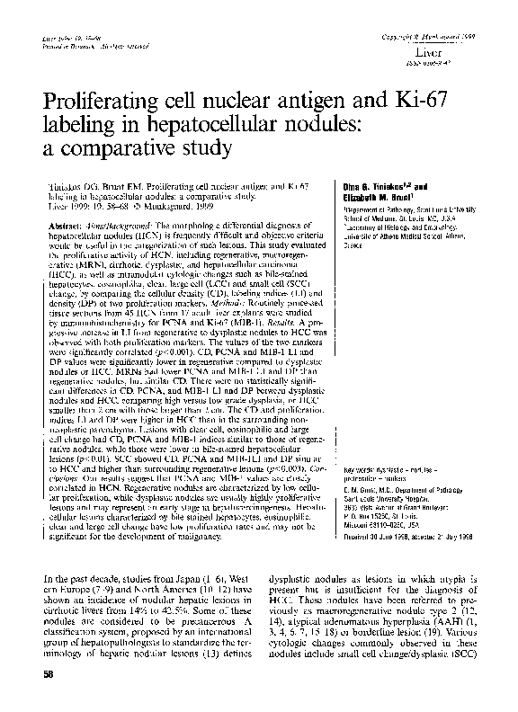 (PDF) Proliferating cell nuclear antigen and Ki-67 labeling in ...