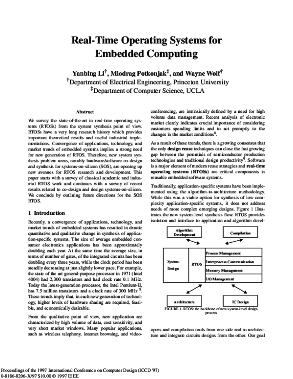 Pdf Automatic Generation Of A Real Time Operating System For Embedded Systems Alberto