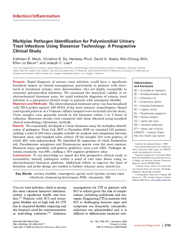 (PDF) Multiplex Pathogen Identification for Polymicrobial Urinary Tract ...