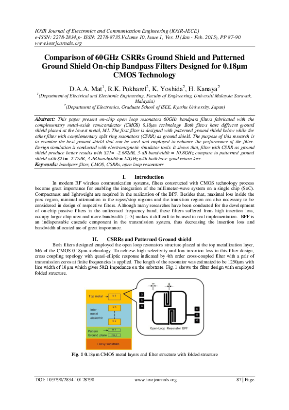 (PDF) Comparison of 60GHz CSRRs Ground Shield and Patterned Ground ...