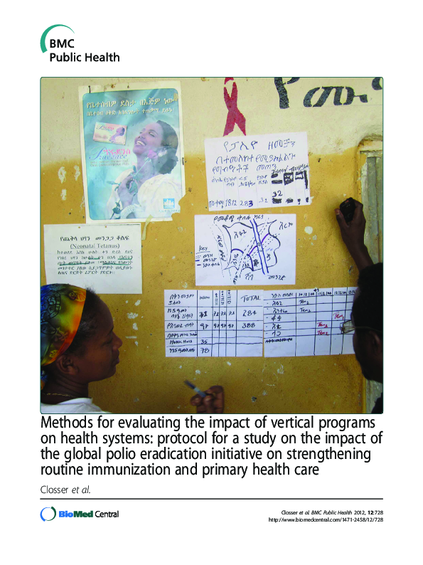 (PDF) Methods for evaluating the impact of vertical programs on health ...