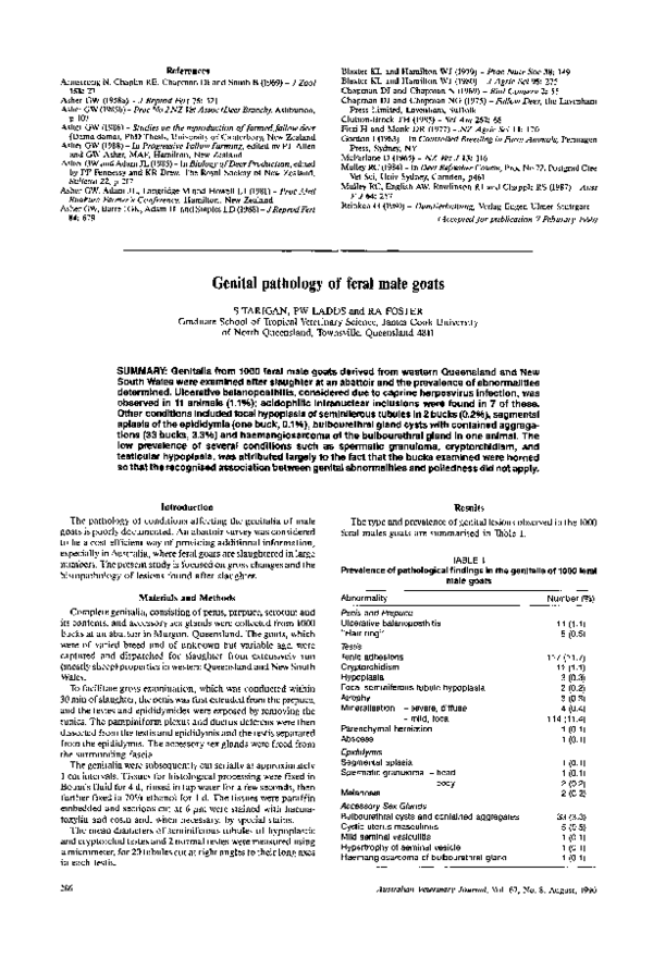 (PDF) Genital pathology of feral male goats