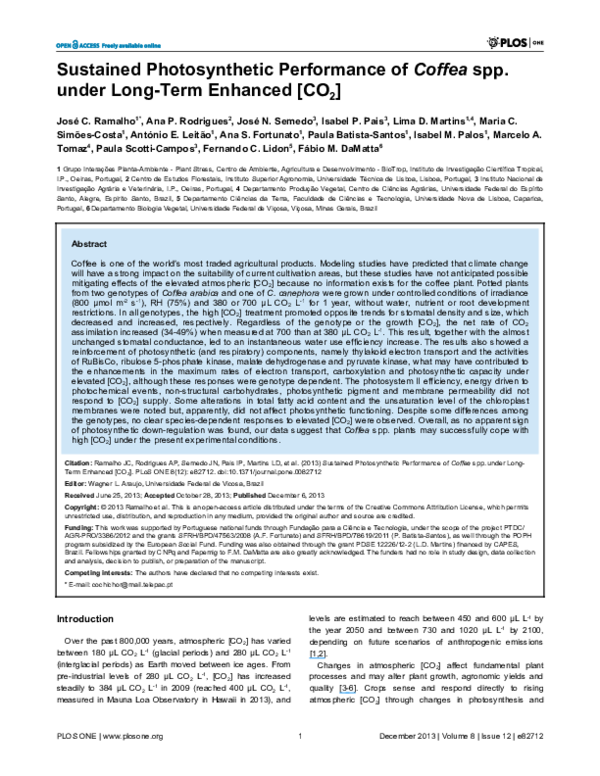 (PDF) Ramalho-Photosynthesis-Coffee-CO2-Plos One 2013