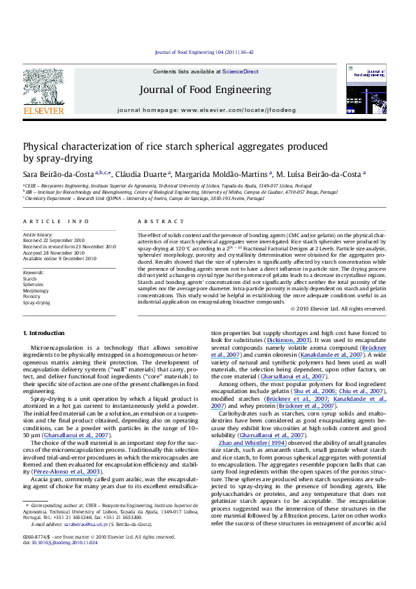 (PDF) Physical characterization of rice starch spherical aggregates ...
